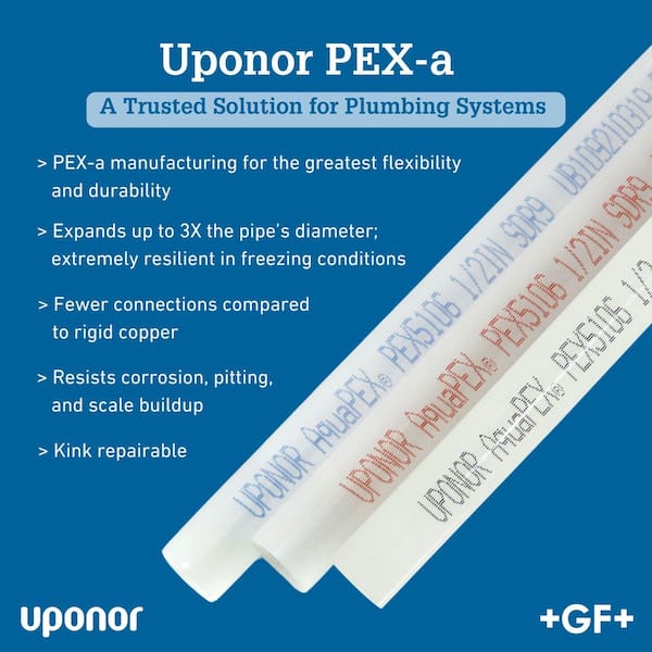 Uponor AquaPEX 3/4 in. x 300 ft. White PEX-A Expansion Pipe F1060750R ...