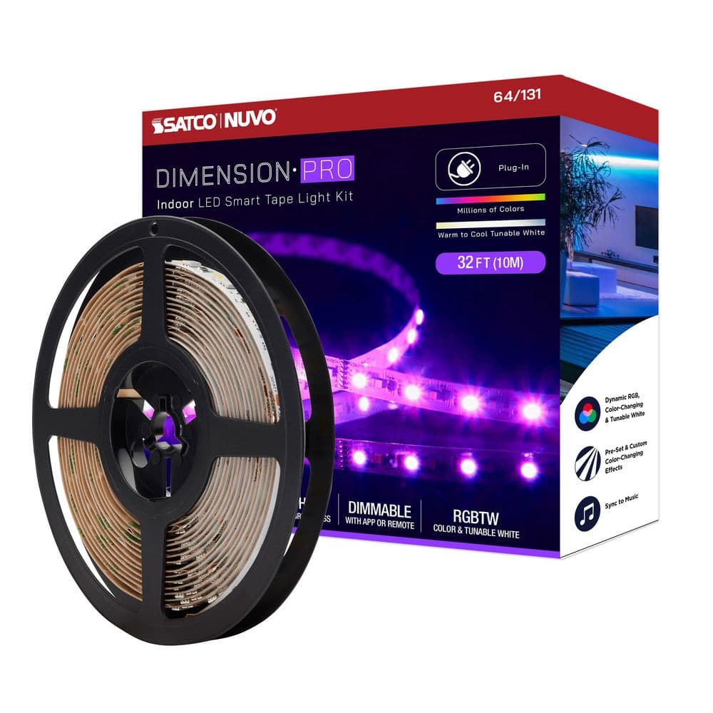 SATCO Dimension Pro Indoor 32 ft. Plug-In 30W Dimmable Cuttable Color ...