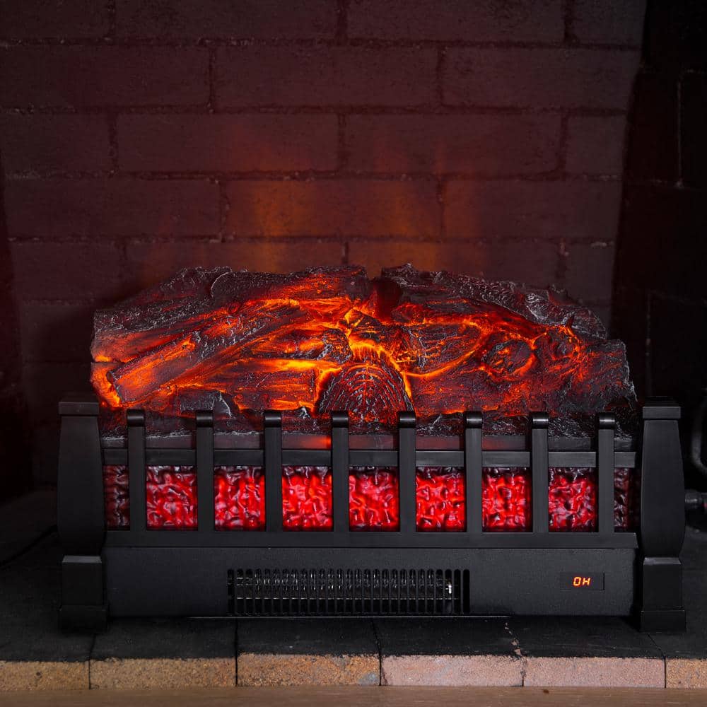 Barton 1500-Watt Electric Infrared Fireplace Insert Space Heater Logs ...