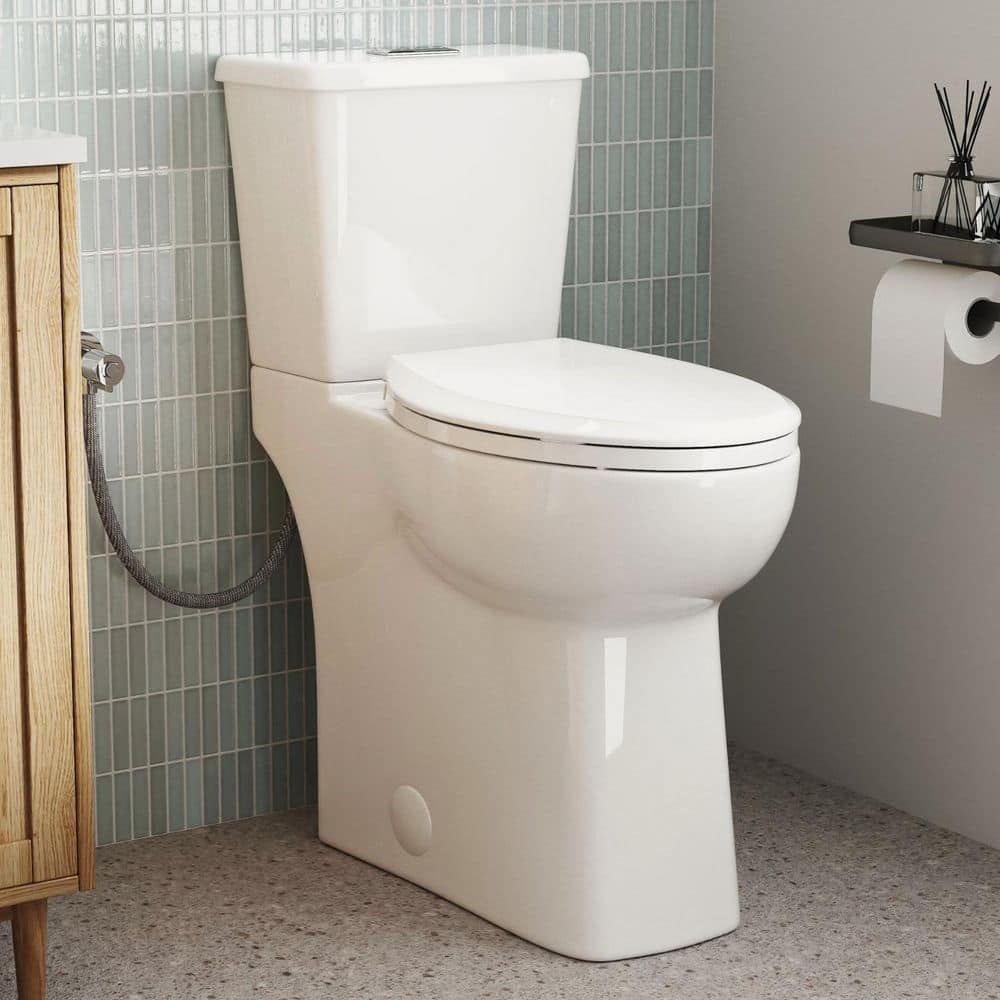 Los Flexi 21 in. Two-Piece Extra Tall Toilet, Skirted Design, 1.1/1.28 ...