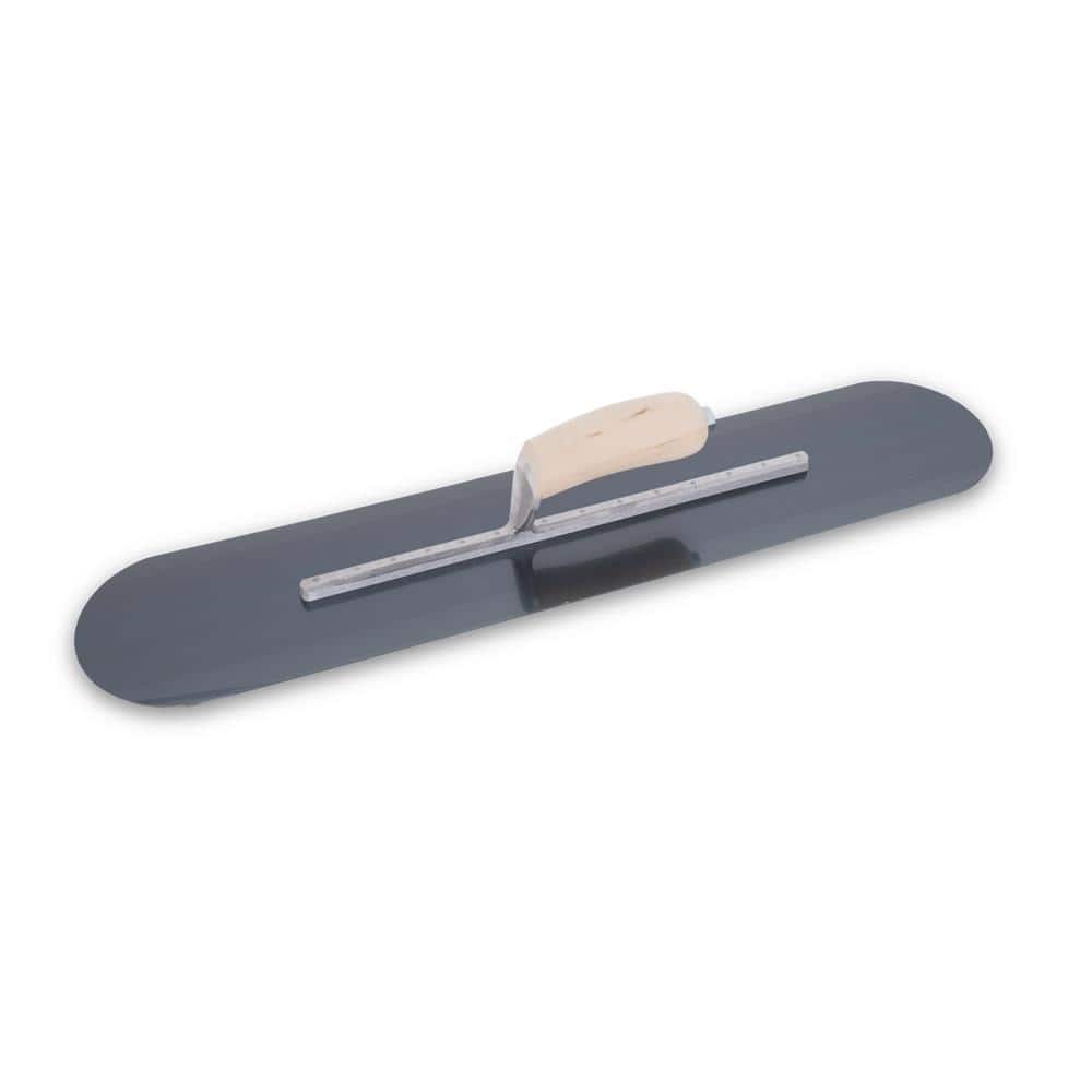 MARSHALLTOWN 22 in. x 5 in. Blue Steel Pool Trowel - Wood Handle SP225B ...