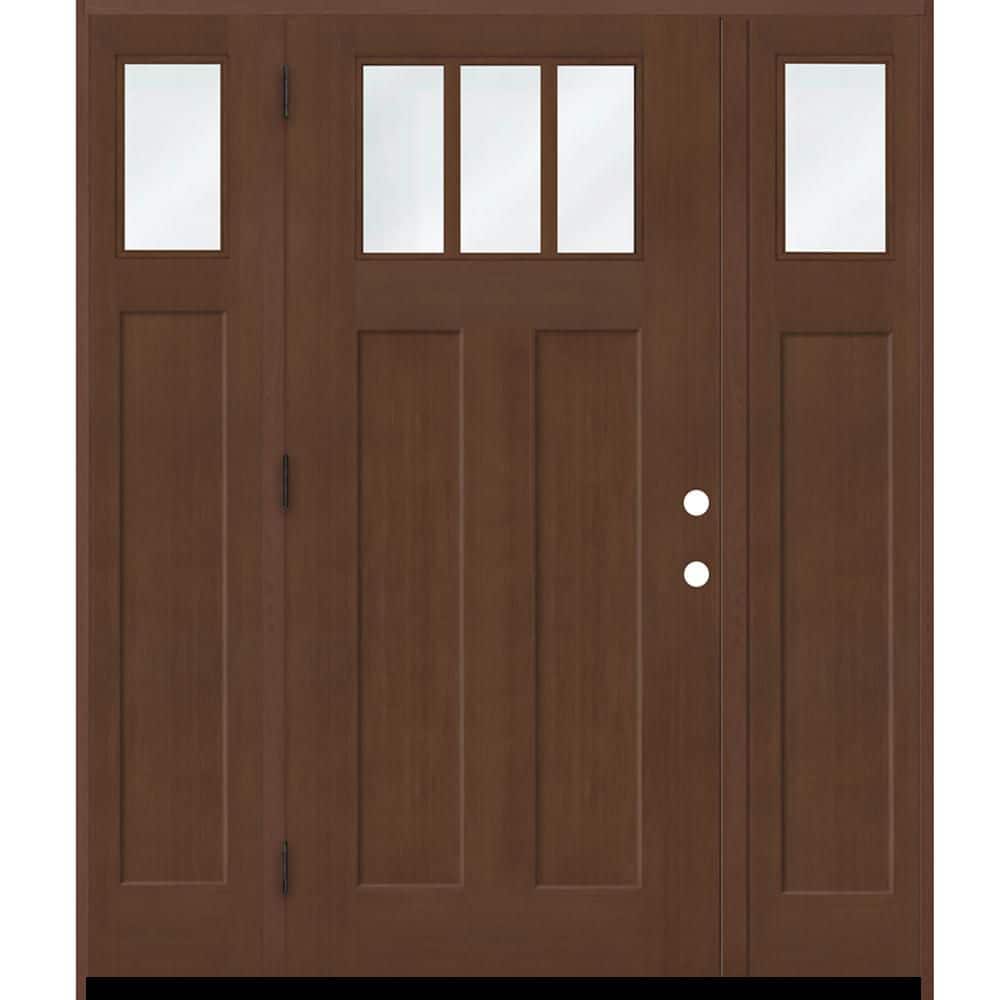Steves & Sons Regency 64 in. x80 in. 1/4 TopL 3SDL Clear Glass RHOS ...