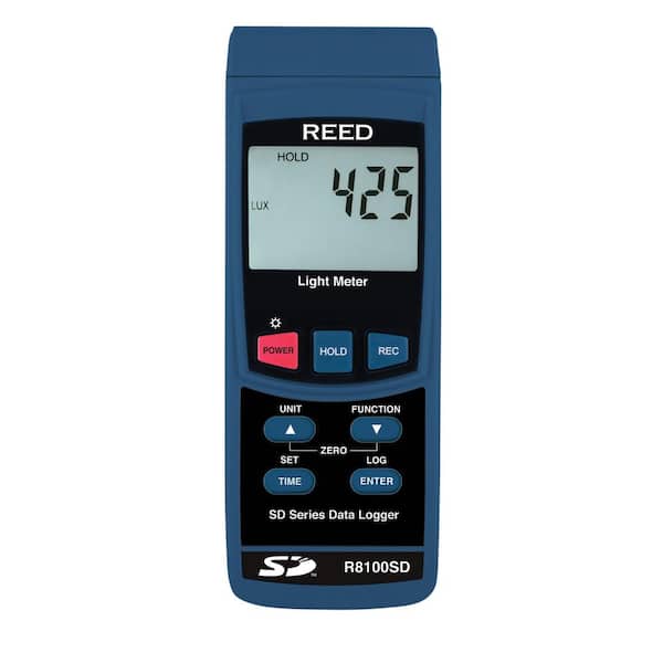 REED Instruments Light Meter, Datalogger R8100SD - The Home Depot