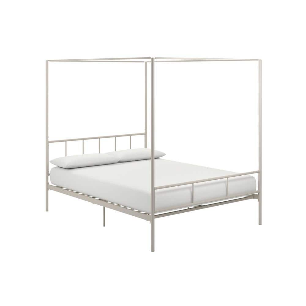 Novogratz Marion White Full Size Canopy Bed 4339129N - The Home Depot