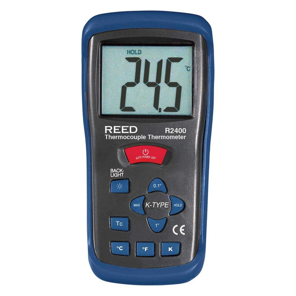 REED Instruments Type K Thermocouple Thermometer R2400 - The Home Depot
