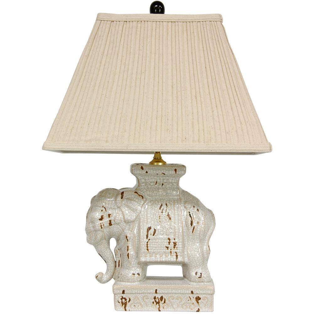 RED LANTERN White 22 in. x 15 in. Elephant Lamp JCO-X8948 - The Home Depot