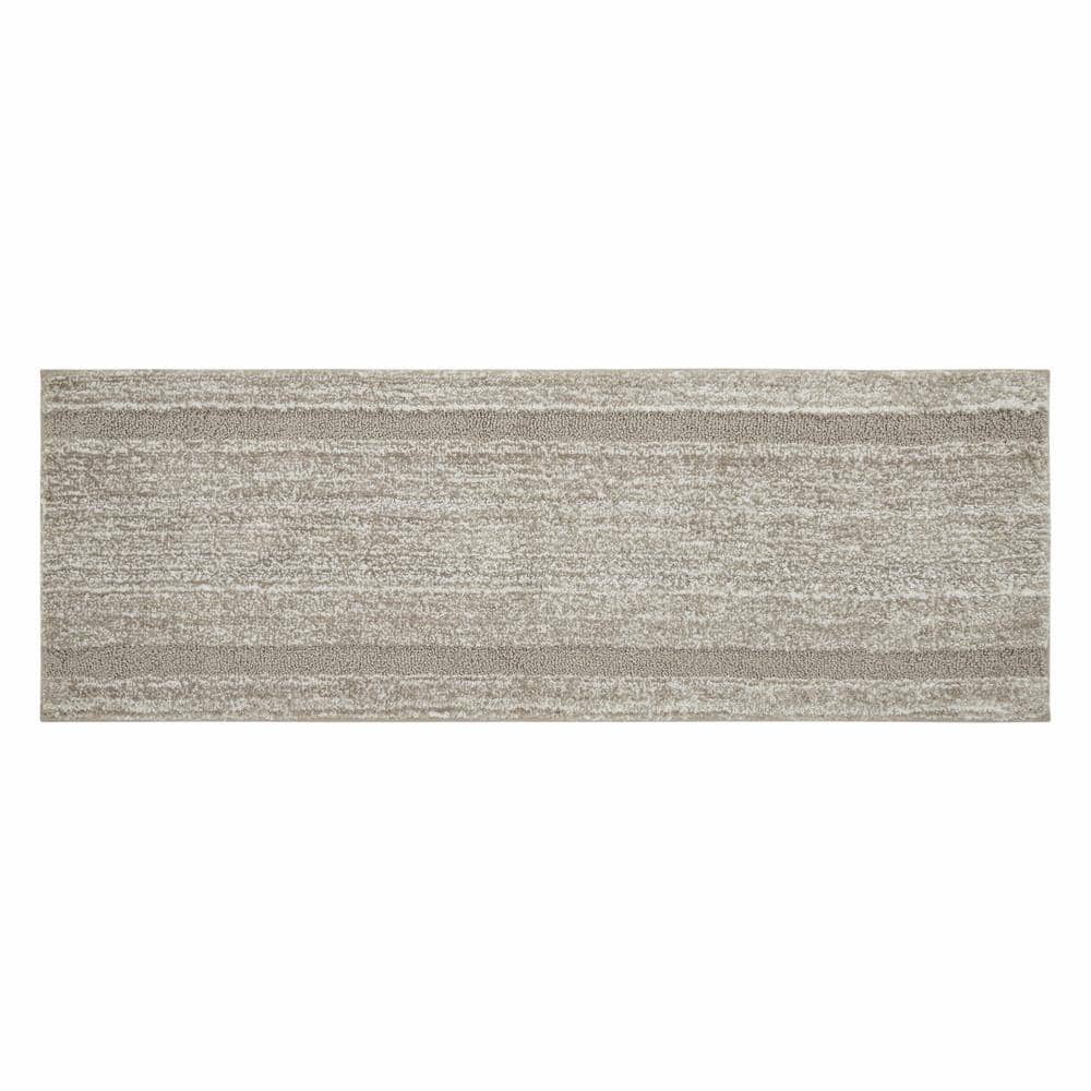 VCNY Home Heathered 20 in. 60 in. Taupe Hotel Border Polyester ...