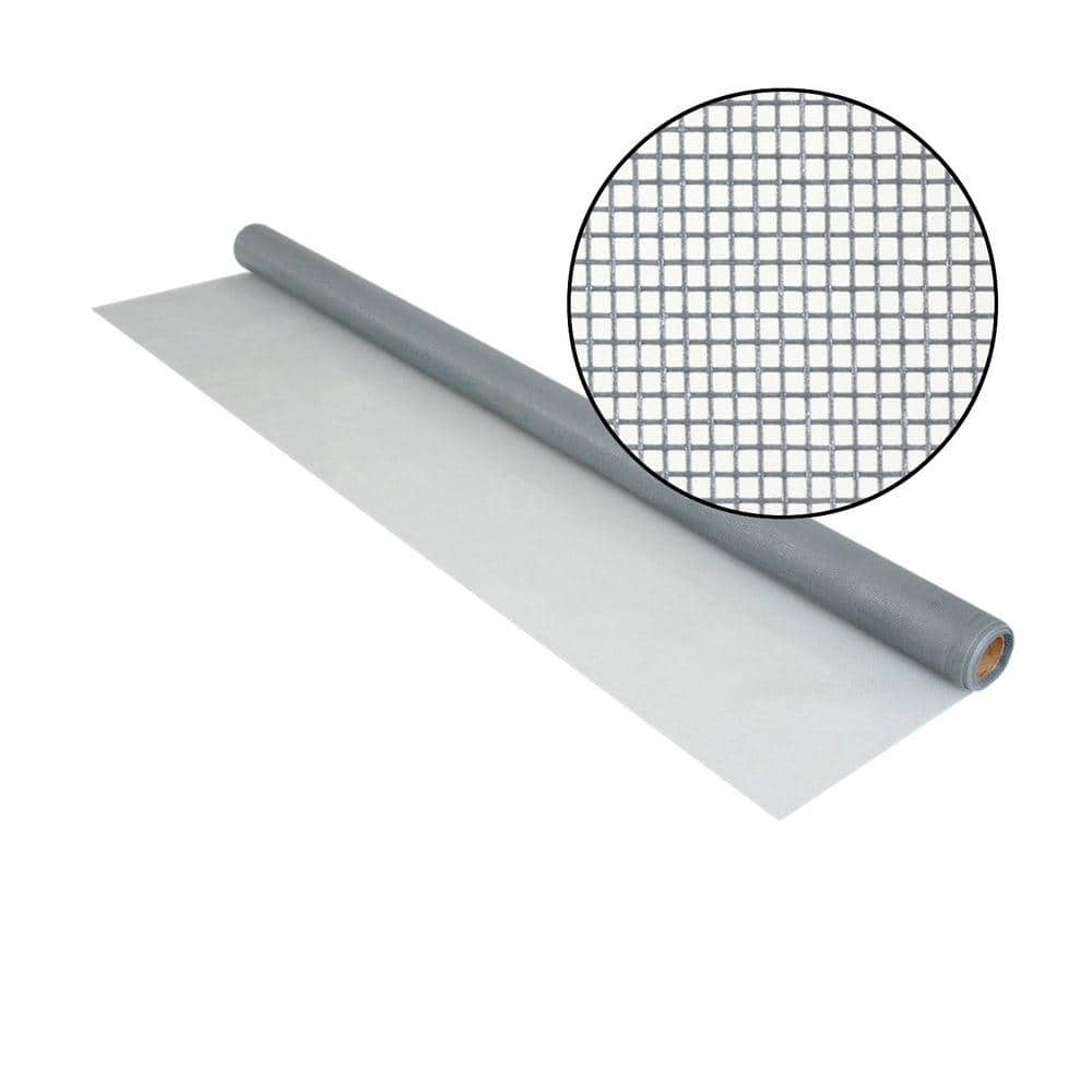 Phifer 84 in. x 25 ft. Silvergray Fiberglass Screen 18 in. x 14 in ...