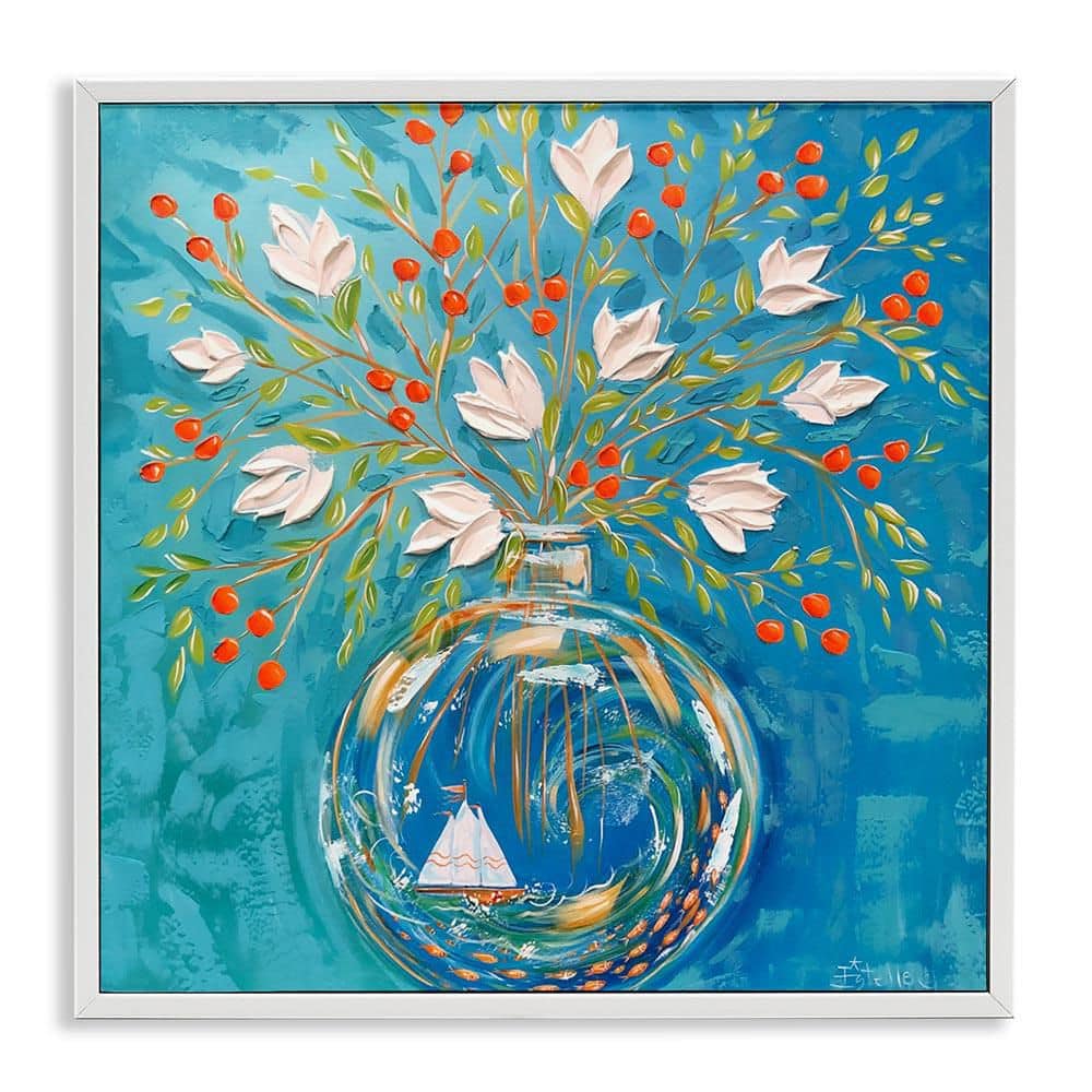 Stupell Industries Sailing Ship Flower Vase by Estelle Grengs White ...