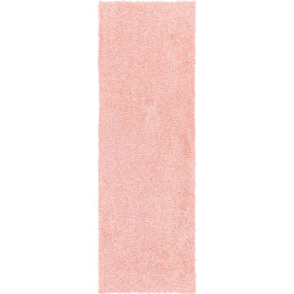 nuLOOM Marlow Pink 3 ft. x 8 ft. Soft Shaggy Faux Sheepskin Machine ...