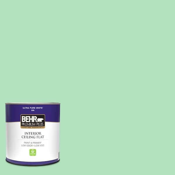 BEHR PREMIUM PLUS 1 qt. #P400-3 Folk Tale Ceiling Flat Interior Paint ...