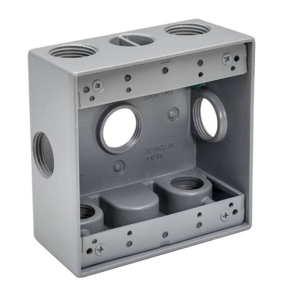 Southwire 3 4 In Weatherproof 7 Hole Side Opening Double Gang Southwire 3 4 In Weatherproof 7 Hole Side Opening Double Gang