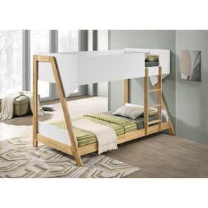 Little Seeds Little Seeds Zaire Wood Bunk Bed with Stairs and Shelves, White 4742119 - The Home ...