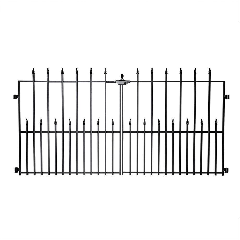 NUVO IRON Quick Fence Series 34 in. W x 34 in. H Black Tiger Eye Steel ...