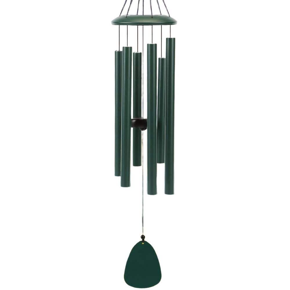 32 in. Forest Green Outdoor Wind Chimes, Large Deep Tone Chime for ...