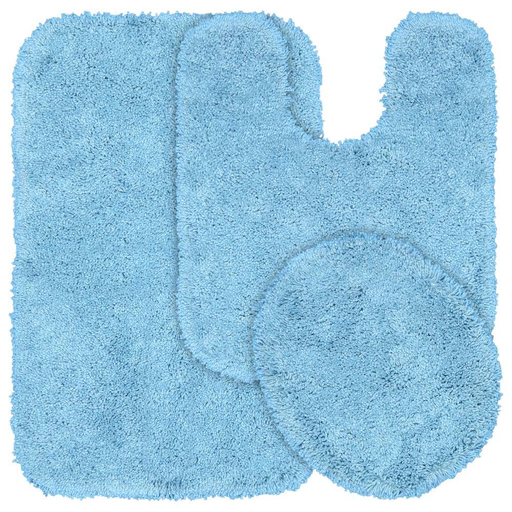 Garland Rug Serendipity Basin Blue 21 in. x 34 in. Washable Bathroom 3 ...