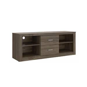 Bertolini 47 in. Pine and Off-White Wood TV Stand Fits TVs Up to 50 in ...