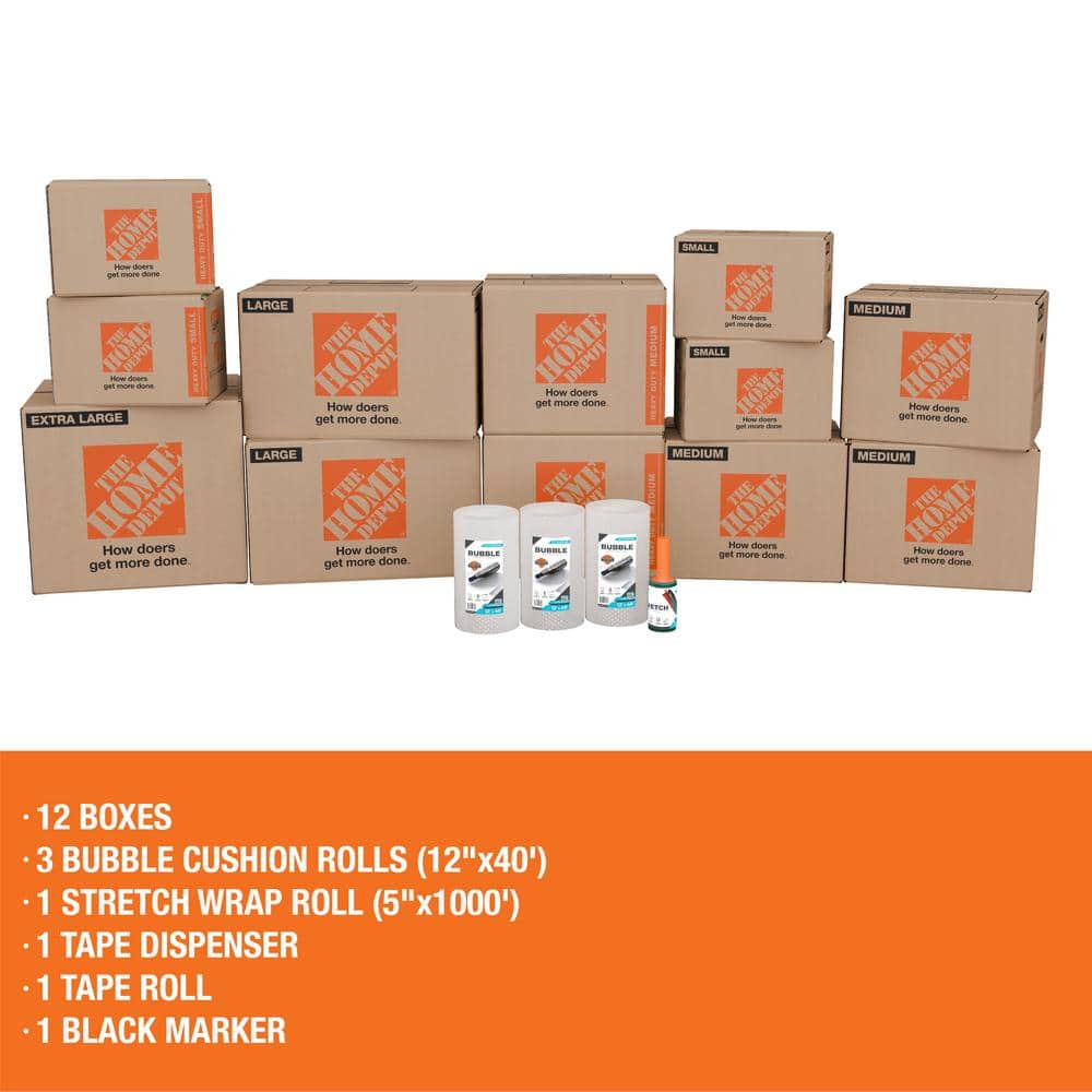 Reviews for The Home Depot 12-Box Living RoomPacking and Moving Kit ...