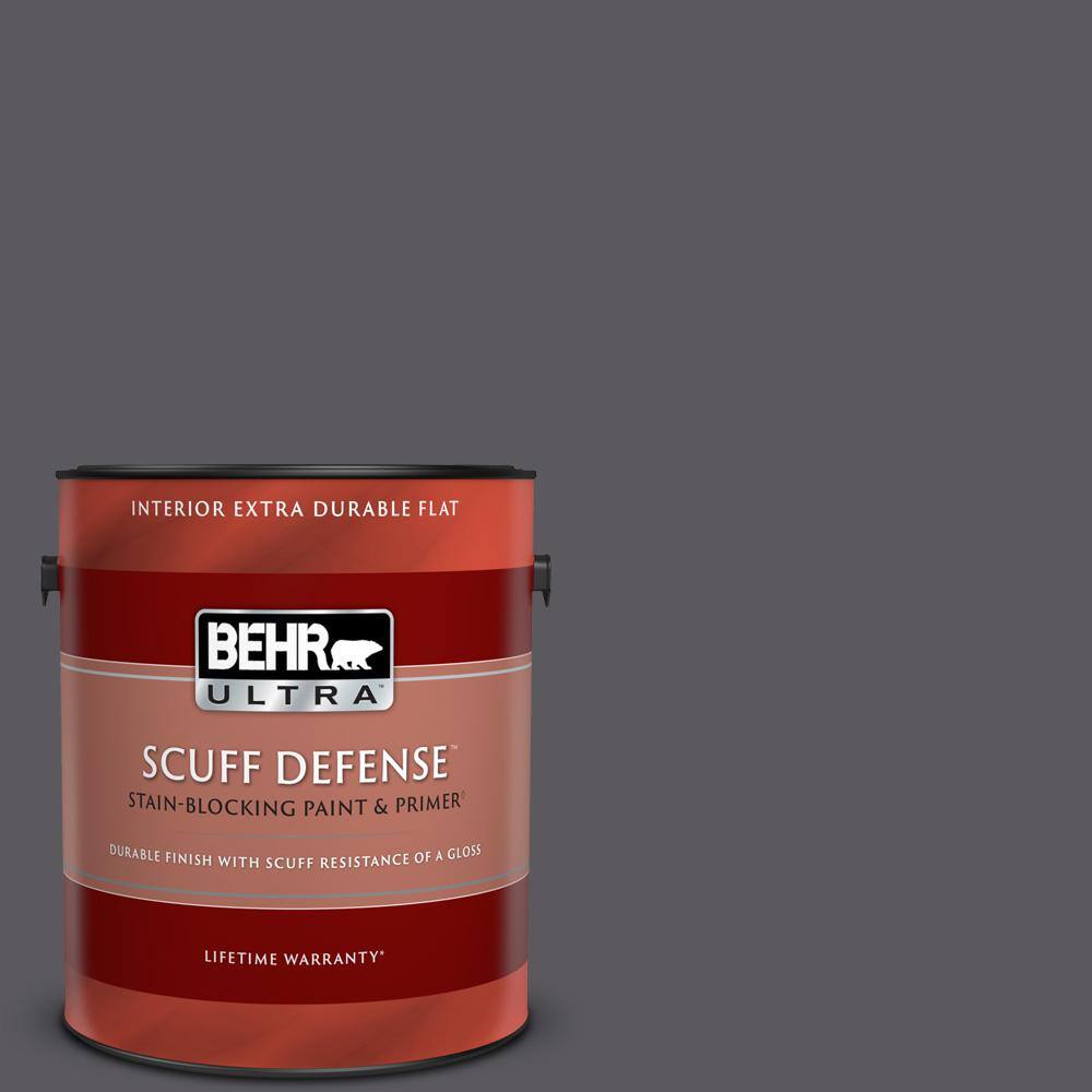 BEHR ULTRA 1 gal. #MQ5-02 Dark Shadows Extra Durable Flat Interior ...
