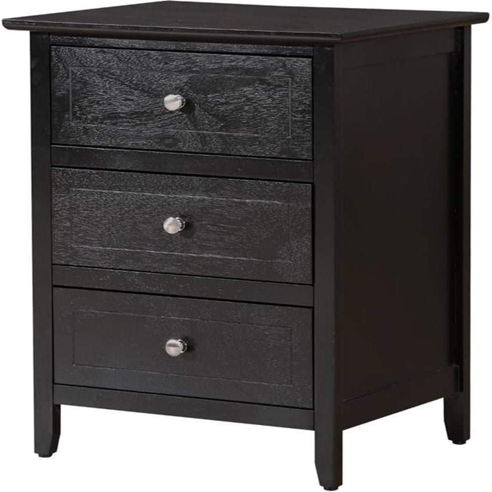 Reviews for HOME IMPORTS EMPORIUM Black Finish, 3 Drawers Nightstand ...