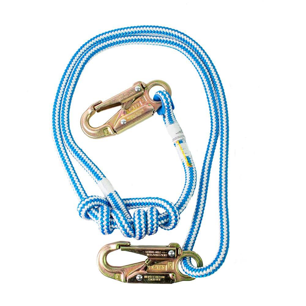 ROPE LOGIC 1/2 in. Buckstrap Lanyard Adjustable Blue Streak with Steel ...