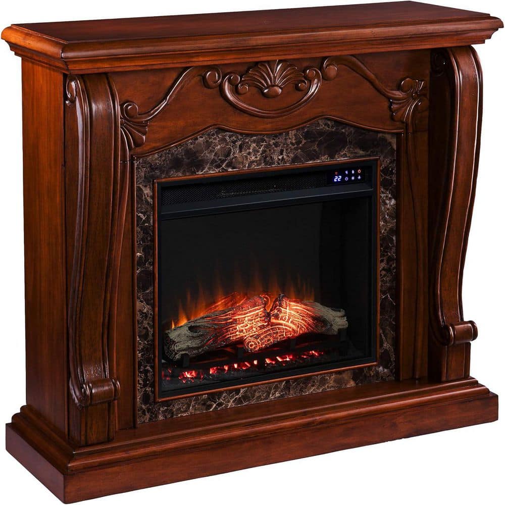 HOME IMPORTS EMPORIUM 45 in. Freestanding Wooden Smart Electric ...