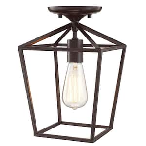 Hukoro FM 4-Light 12 in. Dark Bronze Semi Flush Mount Light PF50224-FM ...