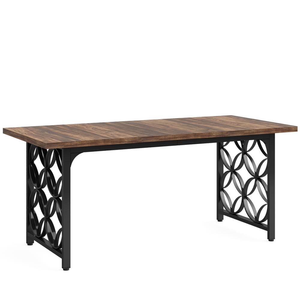 BYBLIGHT Capen 62.99 in. Rectangular Brown 5.2 ft. Conference Room ...