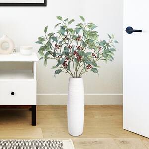LIVING LUXURY 35 in. Deluxe Artificial Palm Leaf Stem Hanging Plant ...