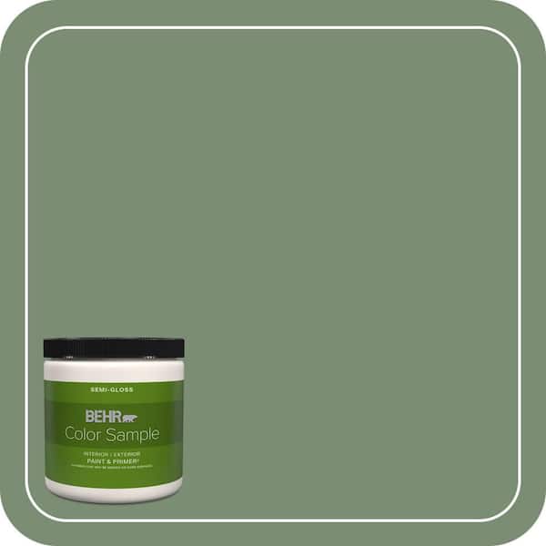 BEHR PREMIUM PLUS 8 oz. #PPU11-02 Shallot Bulb Semi-Gloss Interior ...