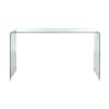 SAFAVIEH Huck 13.8 in. Clear Rectangle Glass Console Table CNS7301B ...