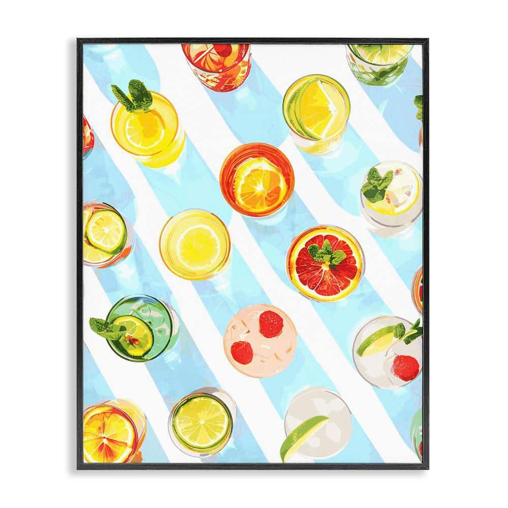 Stupell Industries Aerial View Cocktails by Daphne Polselli Black ...
