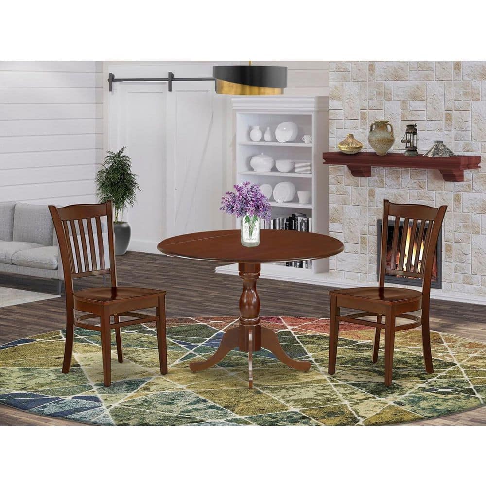 HOME IMPORTS EMPORIUM 3-Piece Mahogany Finish Solid Wood Top-Dining ...