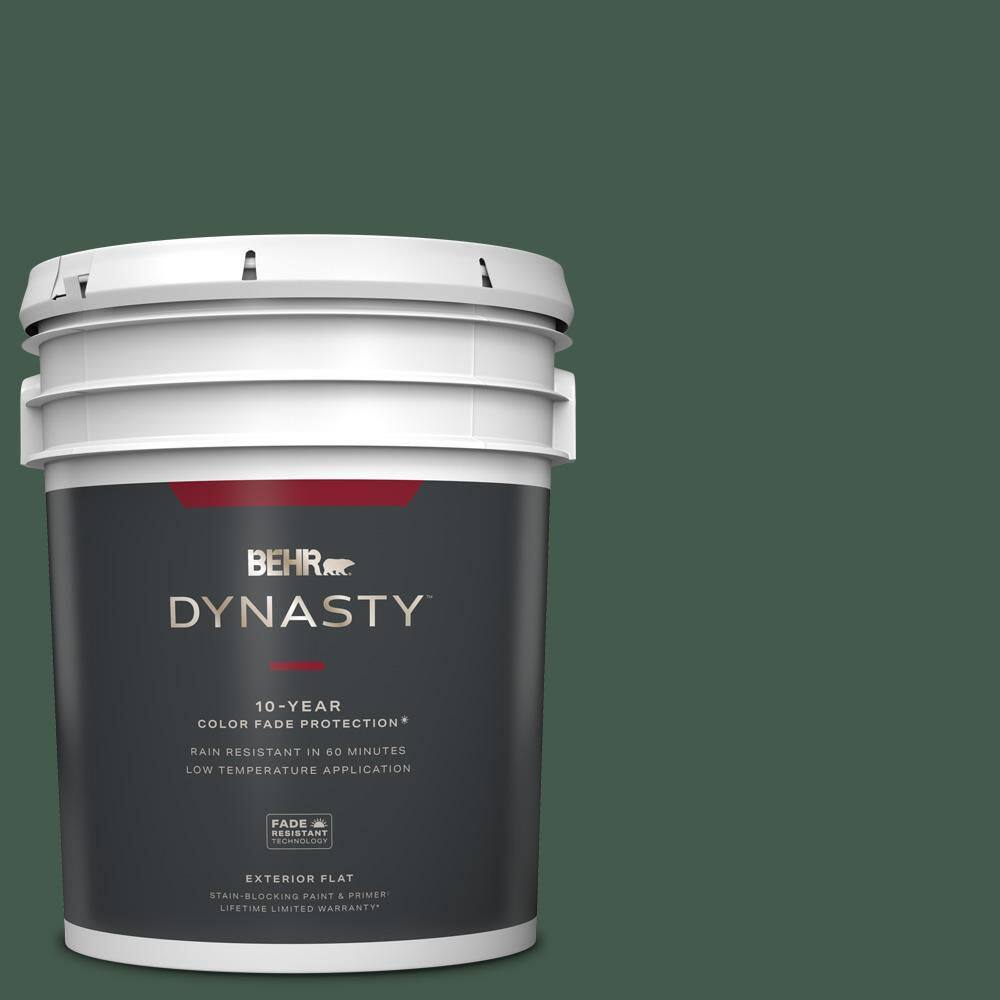 BEHR DYNASTY 5 gal. #QE-40 Alpine Flat Exterior Stain-Blocking Paint ...