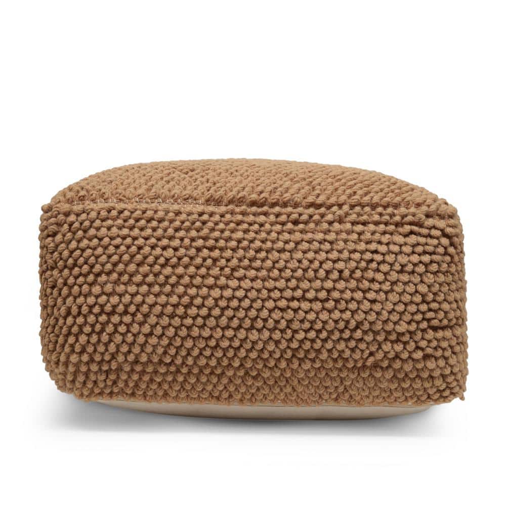 Noble House Hardt Natural Handcrafted Tufted Square Pouf 106589 - The ...