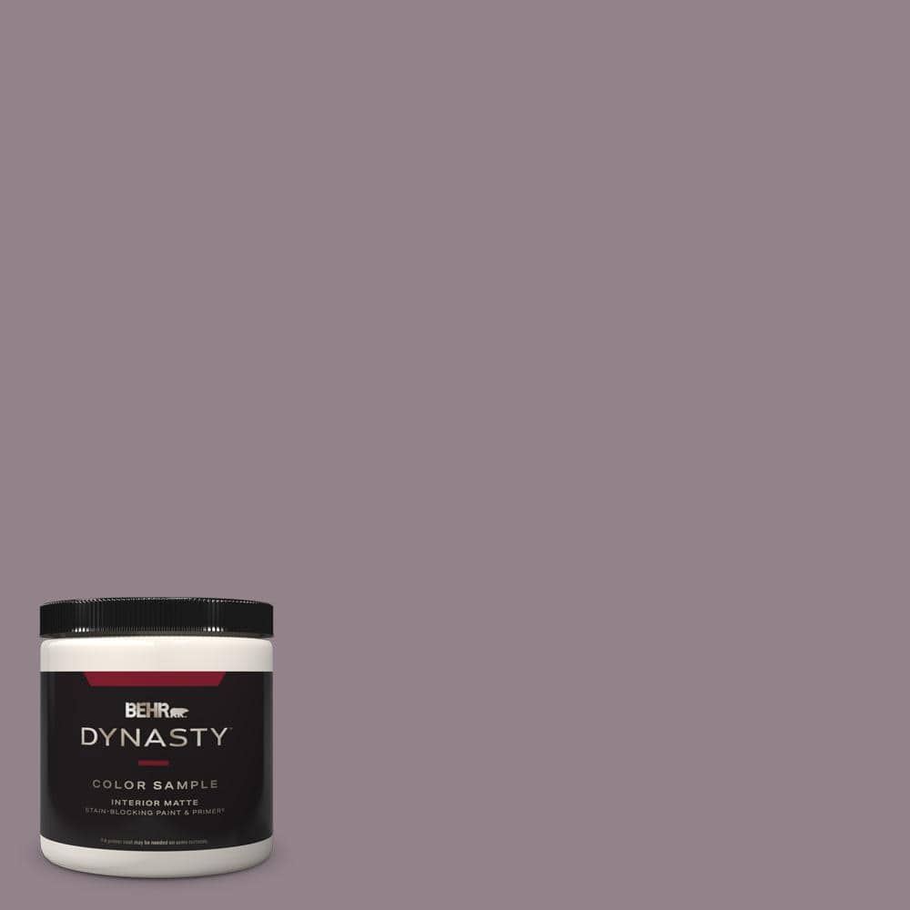 BEHR DYNASTY 8 oz. #N110-4 Gothic Purple One-Coat Hide Matte Stain ...