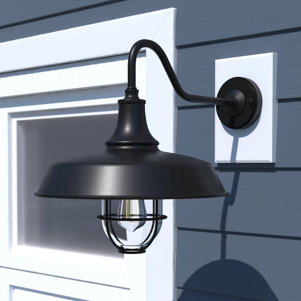 VAXCEL Dorado 1 Light Dusk to Dawn Dark Bronze and Light Gold Farmhouse ...