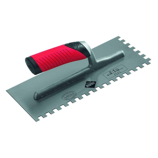 Rubi Pro 1/4 in. x 7/32 in. Steel Rubiflex Trowel 72911 - The Home Depot
