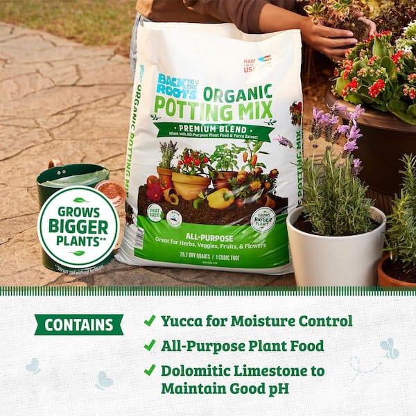Back to the Roots Organic Bulk Potting Mix Soil Pallet (60 1 cu. ft ...