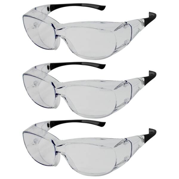 BISON LIFE Gray, PrimeX, Black, Gray Lens Color Temple Safety Glasses ...