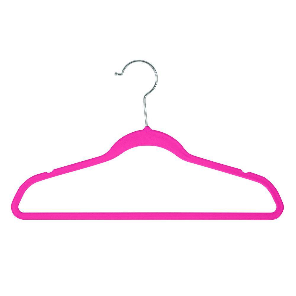 SIMPLIFY Kids 25 Pack Plastic Velvet Hangers in Neon Colors 3224-NEON ...