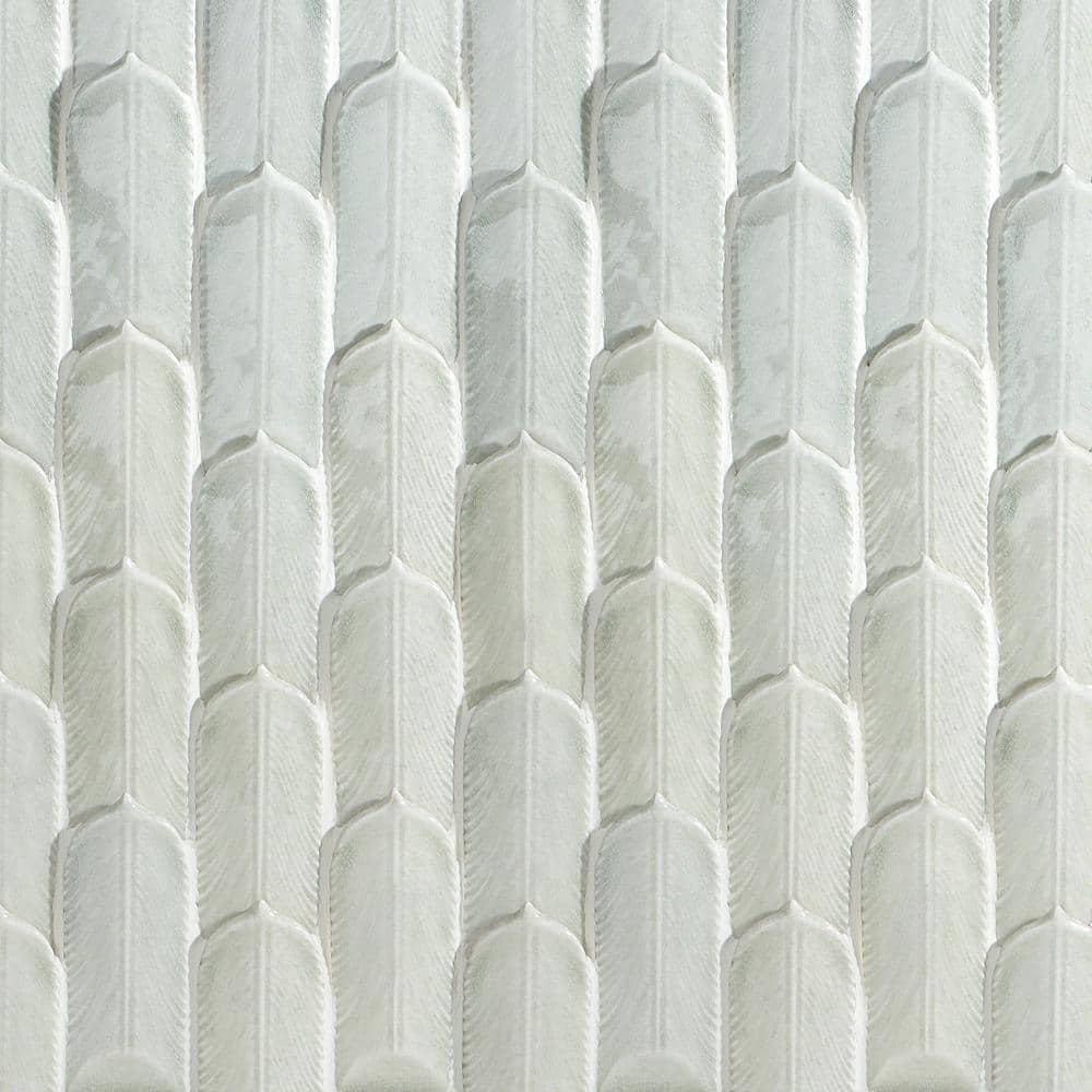 Ivy Hill Tile Arrow Ice 4 in. x 0.31 in Polished Ceramic Mosaic Tile ...