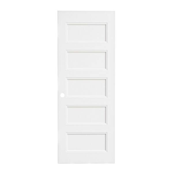 ARK DESIGN 30 in. x 80 in. 3-Lite Paneled Blank White Primed Solid Core ...