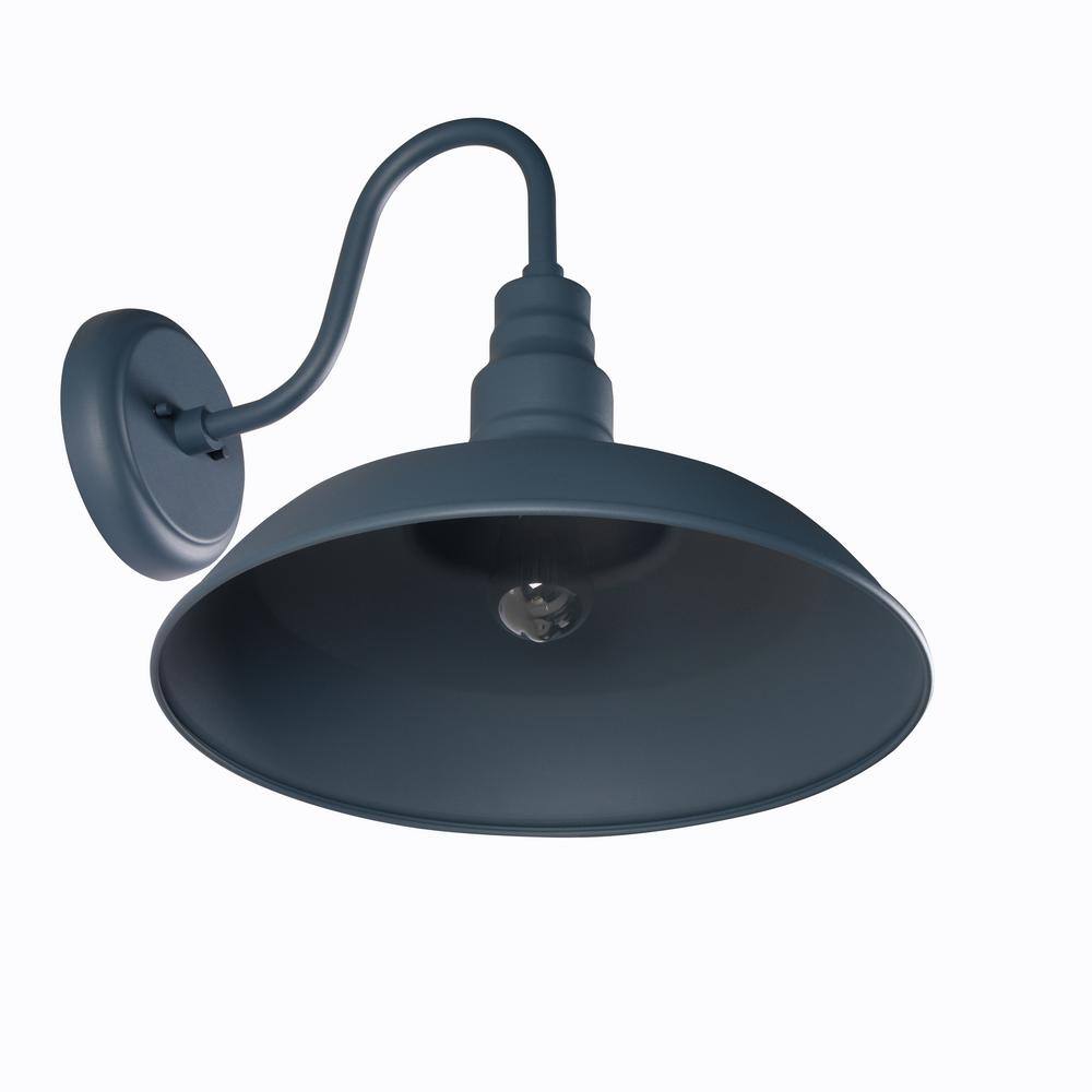Home Decorators Collection Bell Ridge 18 in. 1-Light Blue Outdoor Extra ...