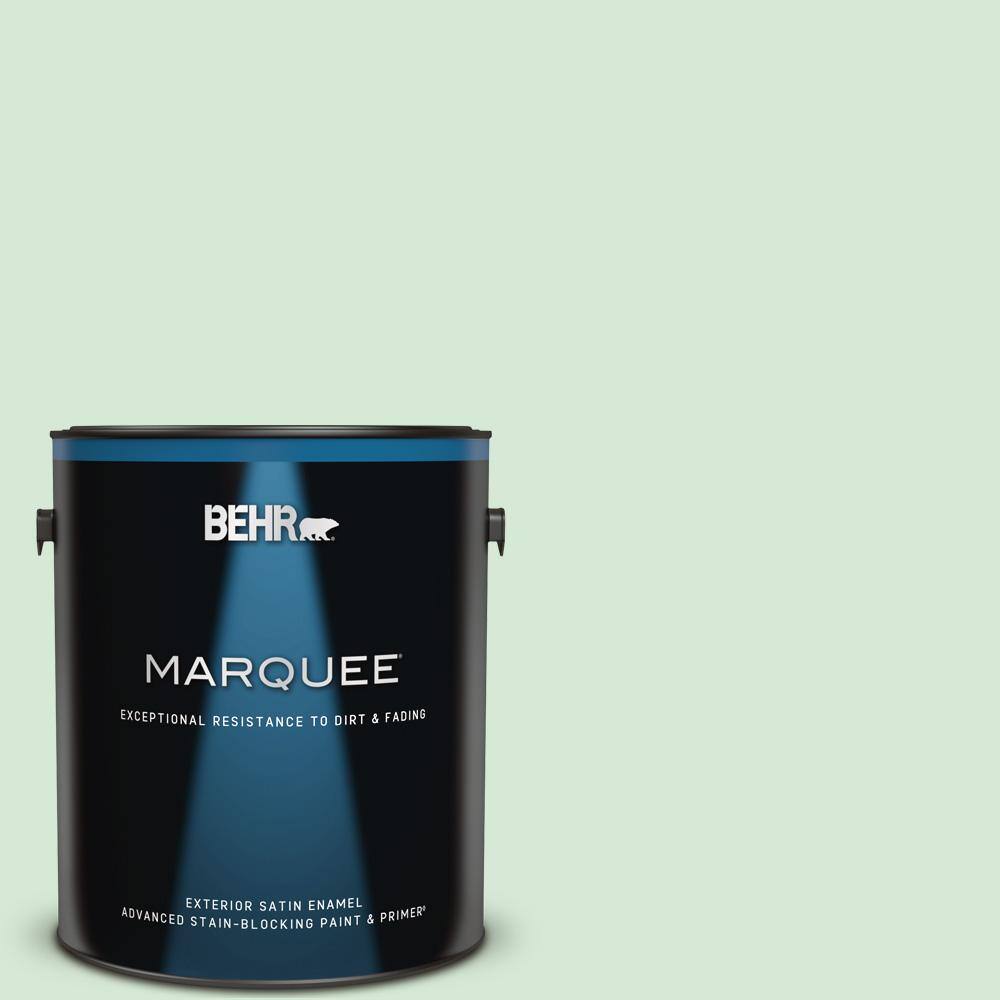 BEHR MARQUEE 1 gal. #M410-1 Jade Mist Satin Enamel Exterior Paint ...