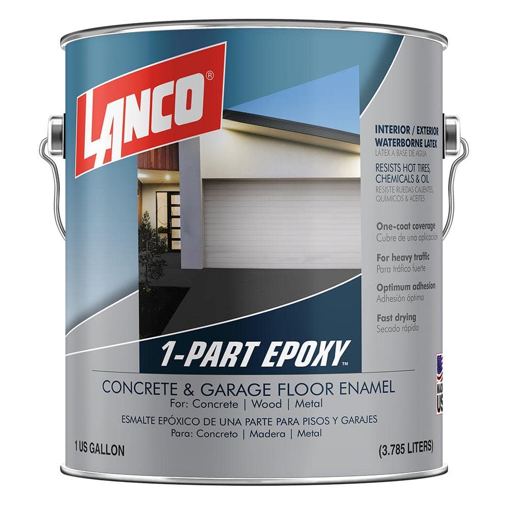 Lanco 1 gal. Accent Base 1-Part Epoxy Flat Interior/Exterior Concrete ...