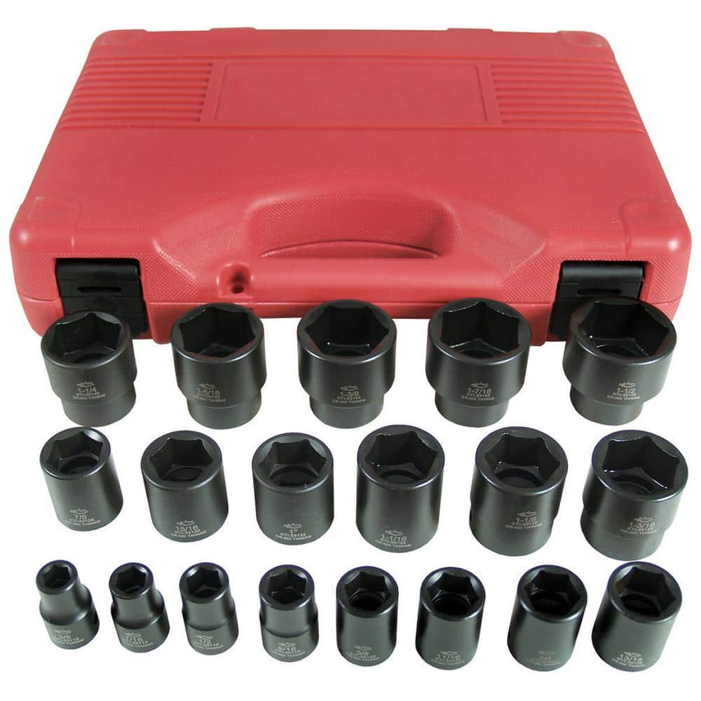 K Tool International 19-Piece Impact Socket Set KTI33101 - The Home Depot