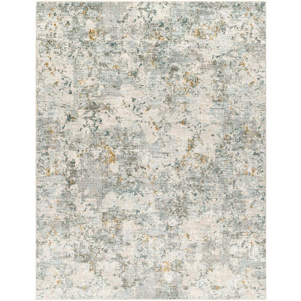 Livabliss Ithaca Green/Gray 8 ft. x 10 ft. Abstract Indoor Area Rug ...