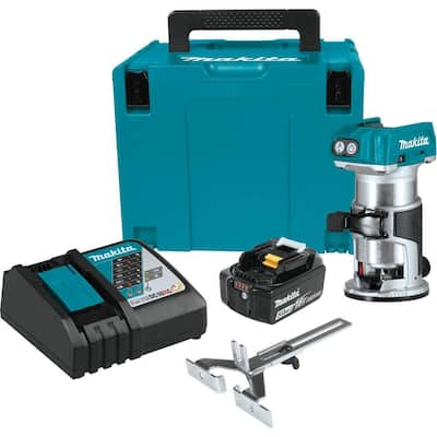 Makita 6.5 Amp 1-1/4 HP Corded Variable Speed Compact Router with 3 ...