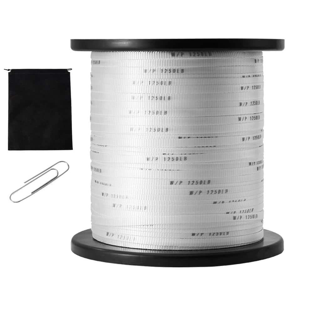 SVOPES Polyester Pull Tape, 1/2 in. x 1053 ft. Flat Rope, 1250 lbs ...